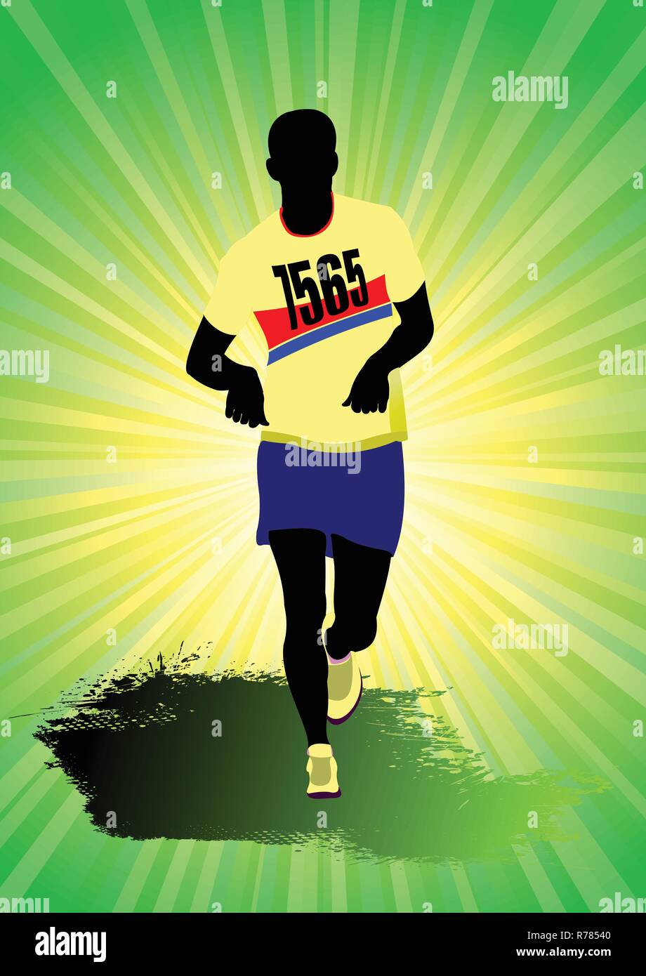 The running people. Vector illustration Stock Vector Image & Art - Alamy