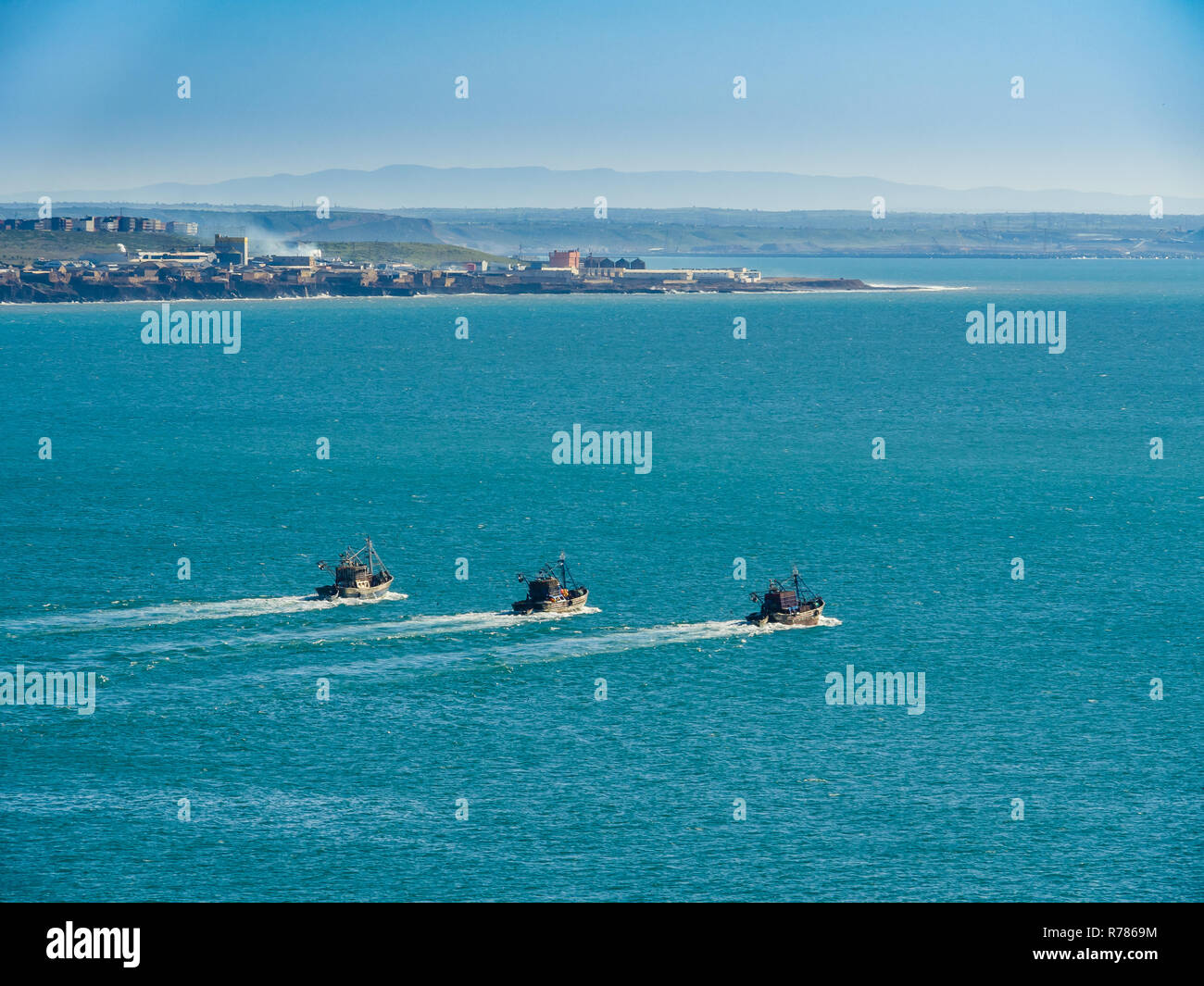 Fishermen sailing to the Atlantic near Safi, Morocco Stock Photo - Alamy