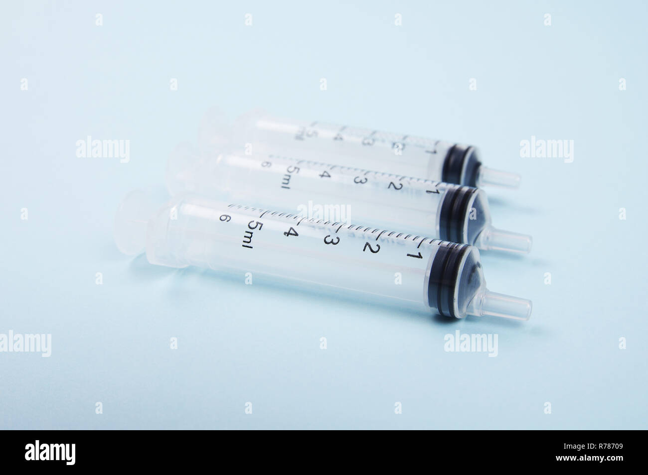 three medical syringes Stock Photo - Alamy