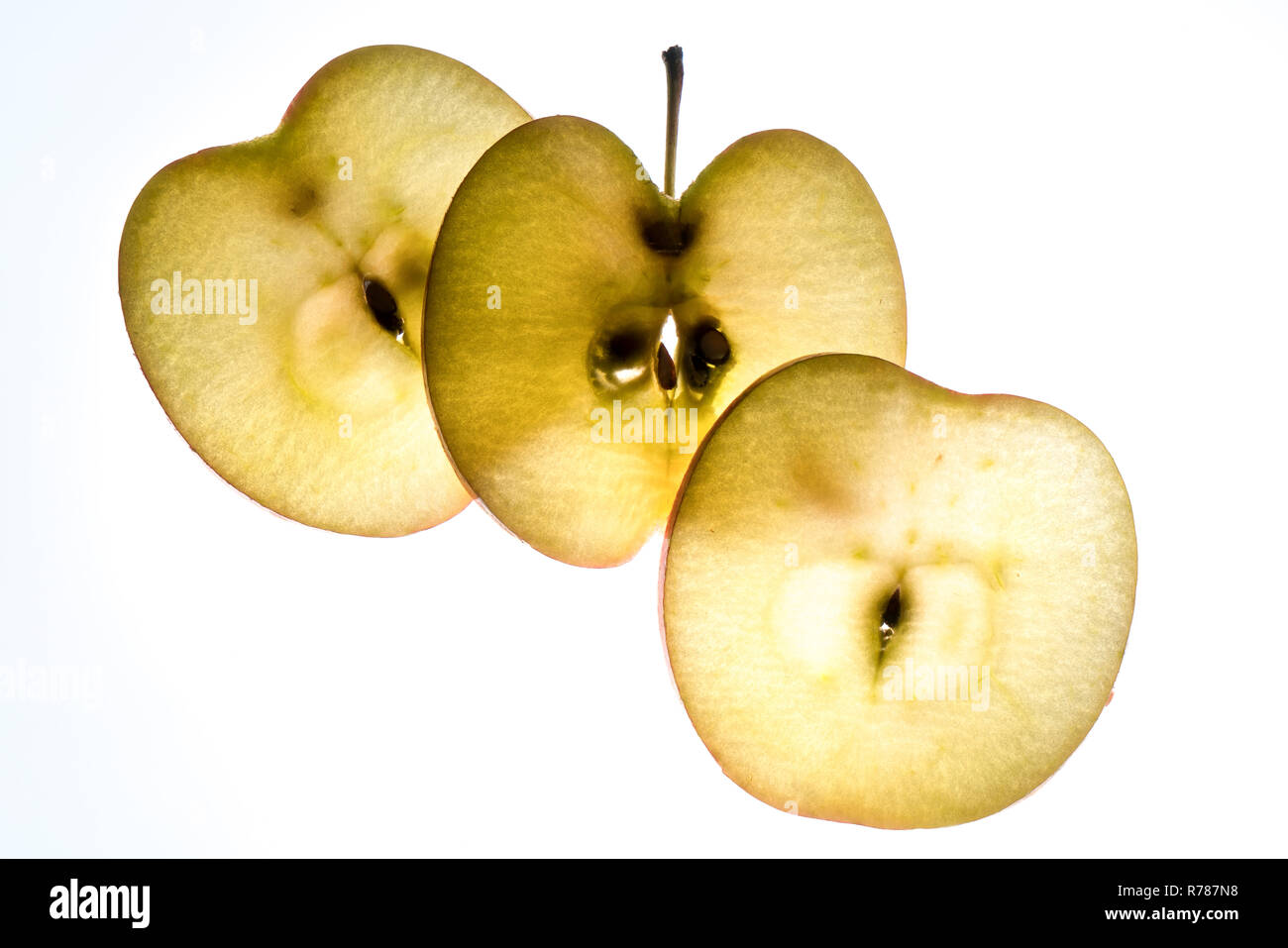Apple slice back lit hi-res stock photography and images - Alamy