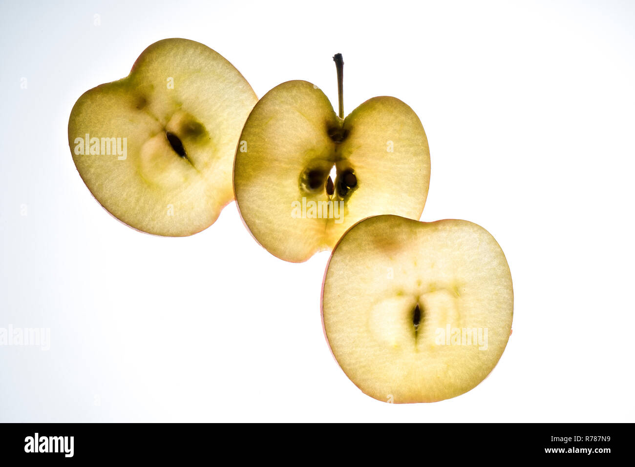 Apple slice back lit hi-res stock photography and images - Alamy