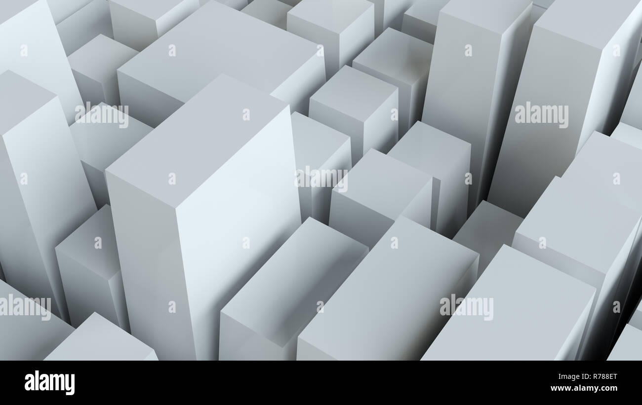 Abstract White Cubes Wall Background Stock Photo - Alamy