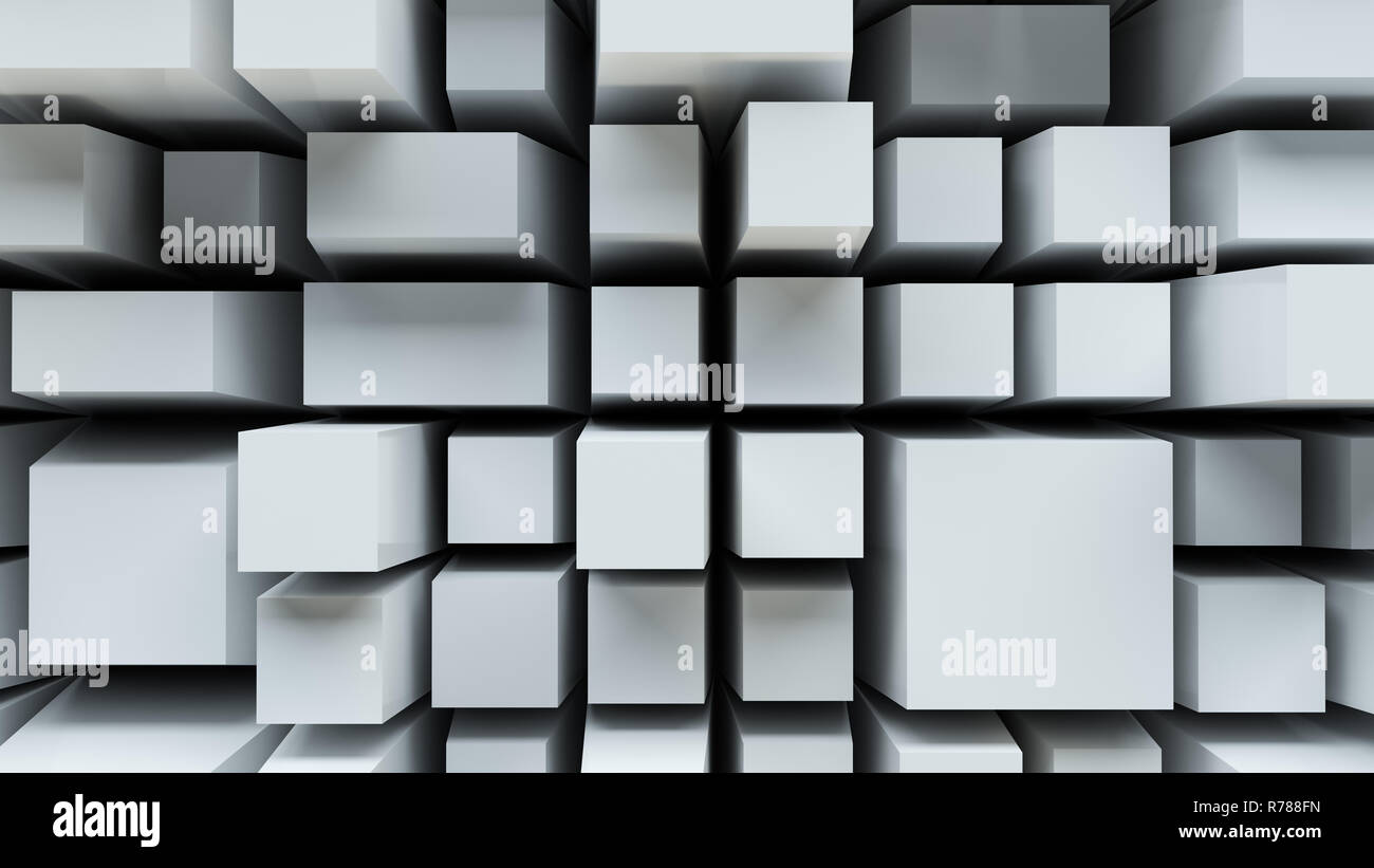 Abstract wall of cubes Stock Photo - Alamy