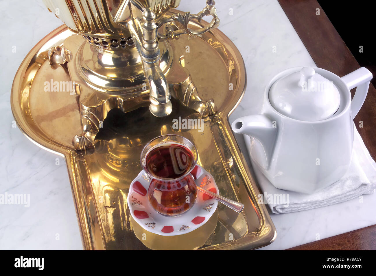 Traditional turkish samovar hi-res stock photography and images - Alamy