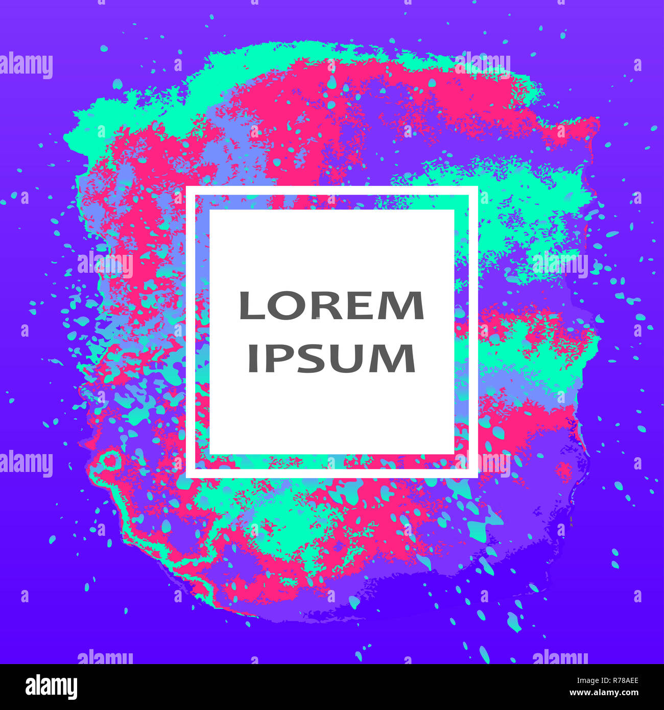 Neon splash artistic cover design. Fluid holographic gradient explosion ...