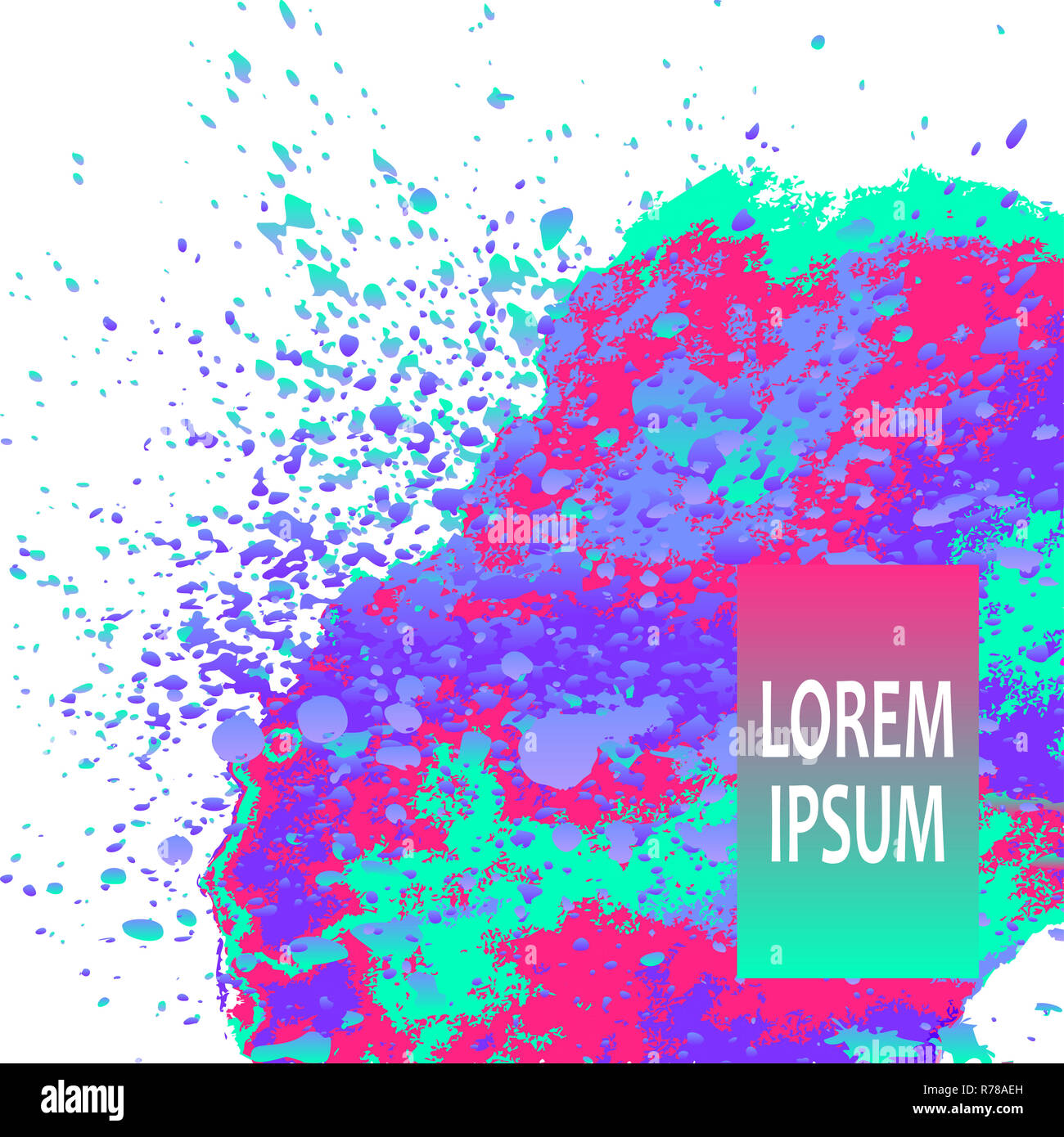 Neon splash artistic cover design. Fluid holographic gradient explosion ...