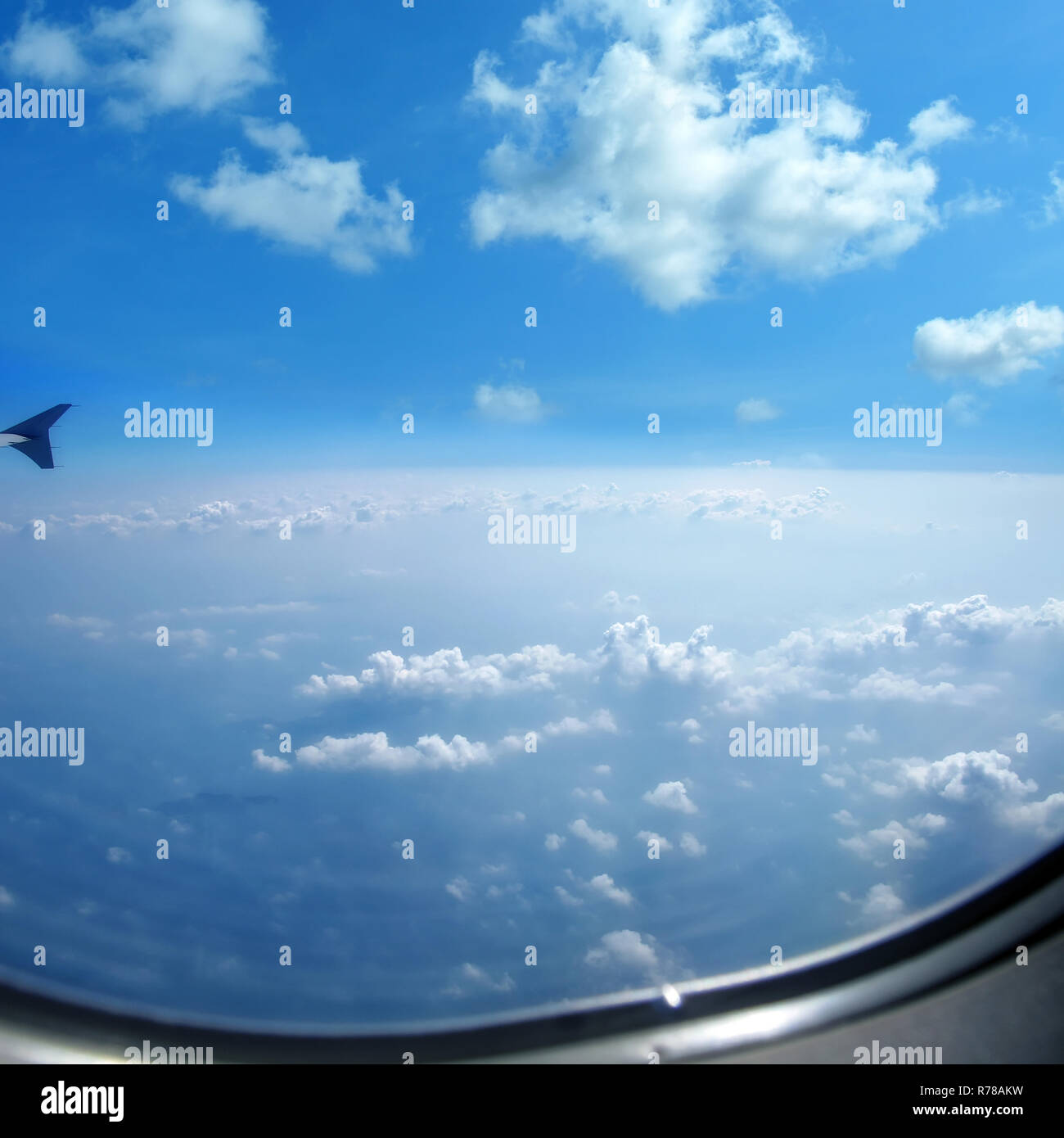 clouds from airplane window Stock Photo - Alamy