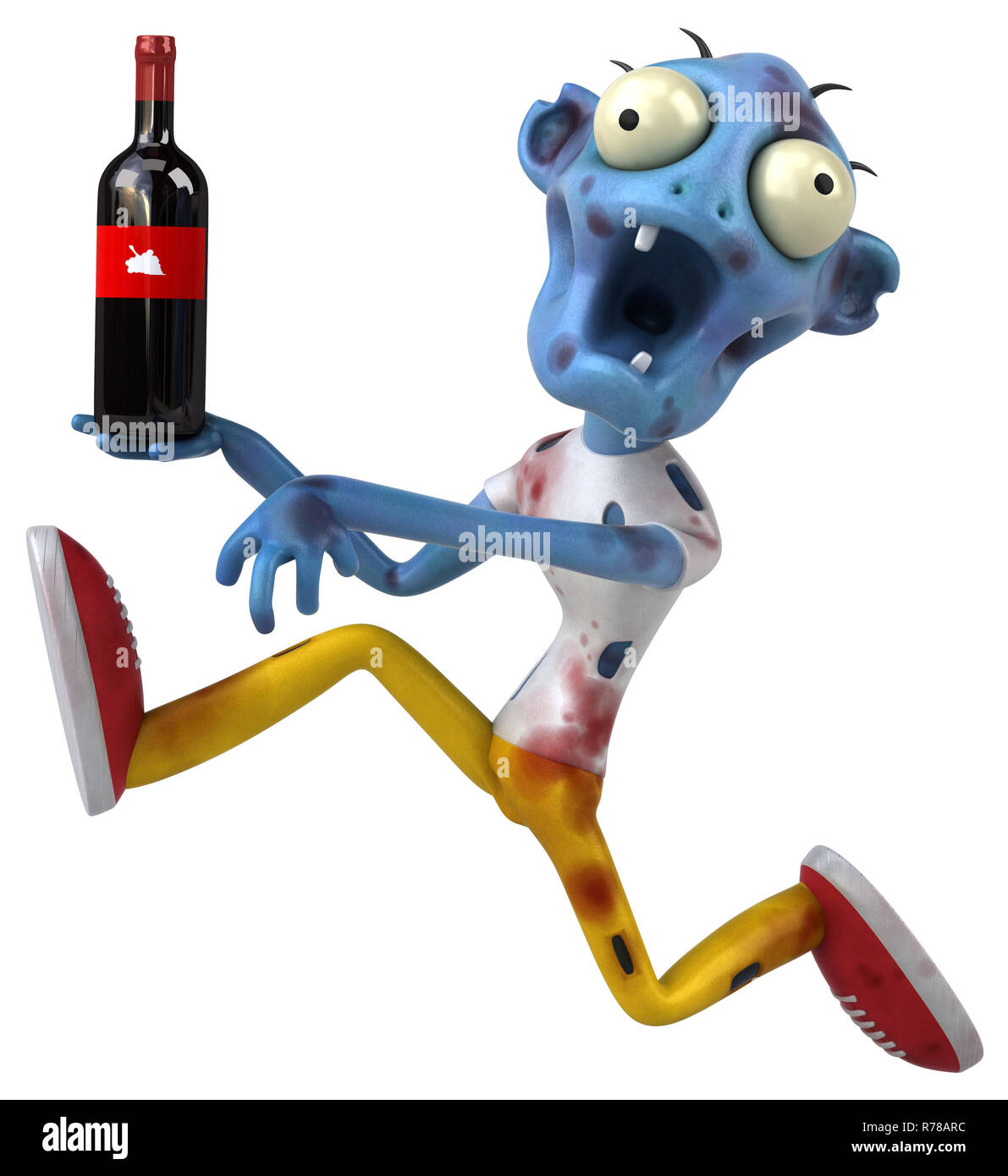 Fun zombie - 3D Illustration Stock Photo - Alamy