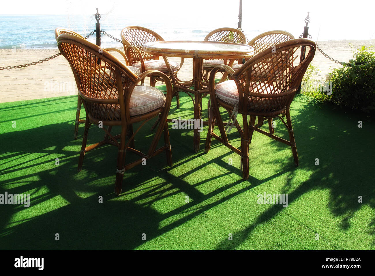 bamboo furniture set Stock Photo - Alamy