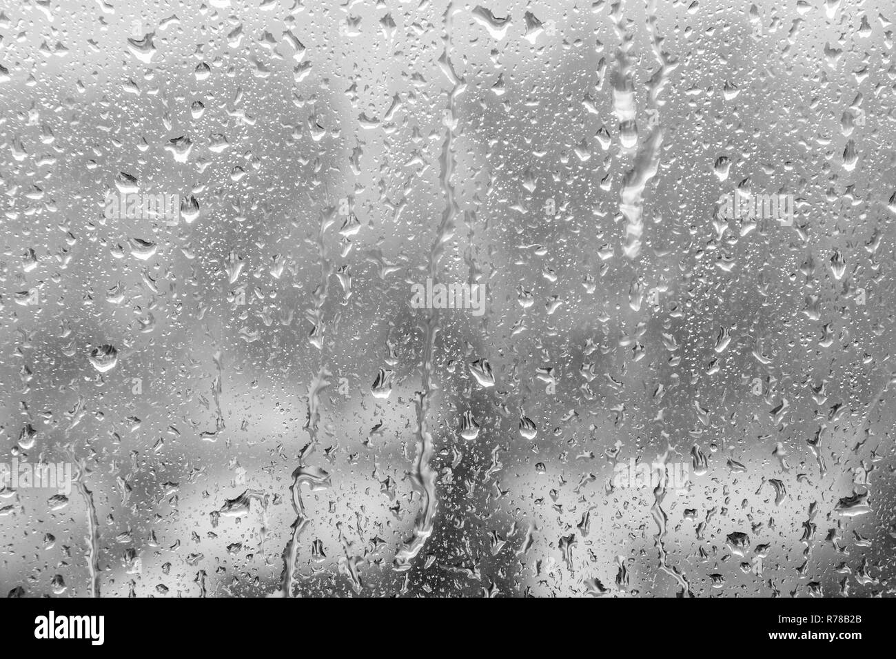 Rain glass window Black and White Stock Photos & Images - Alamy