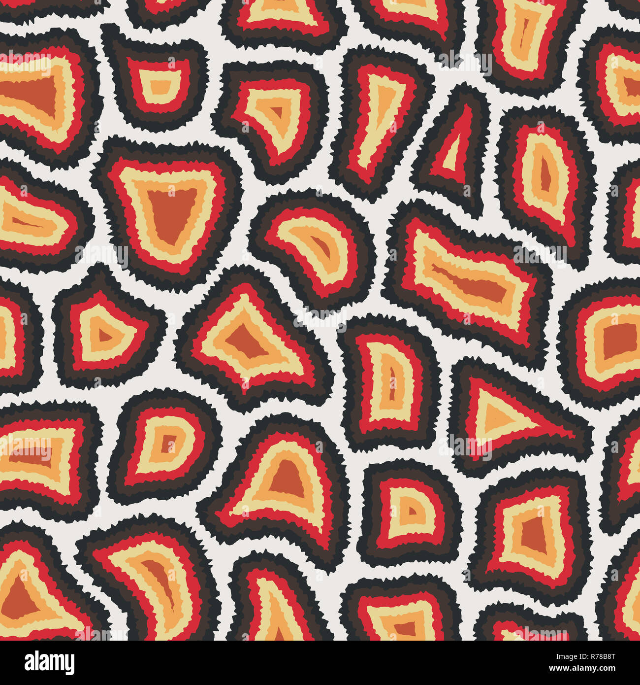 Fashionable abstract seamless pattern with many different particles ...