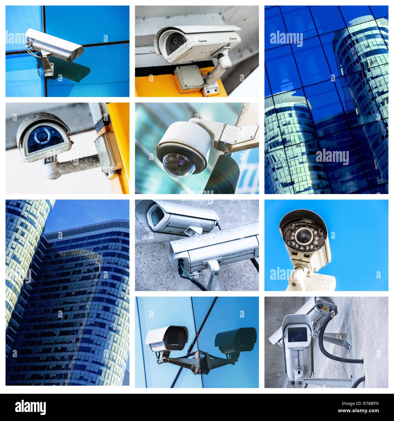 Collage security camera urban video hi-res stock photography and images ...