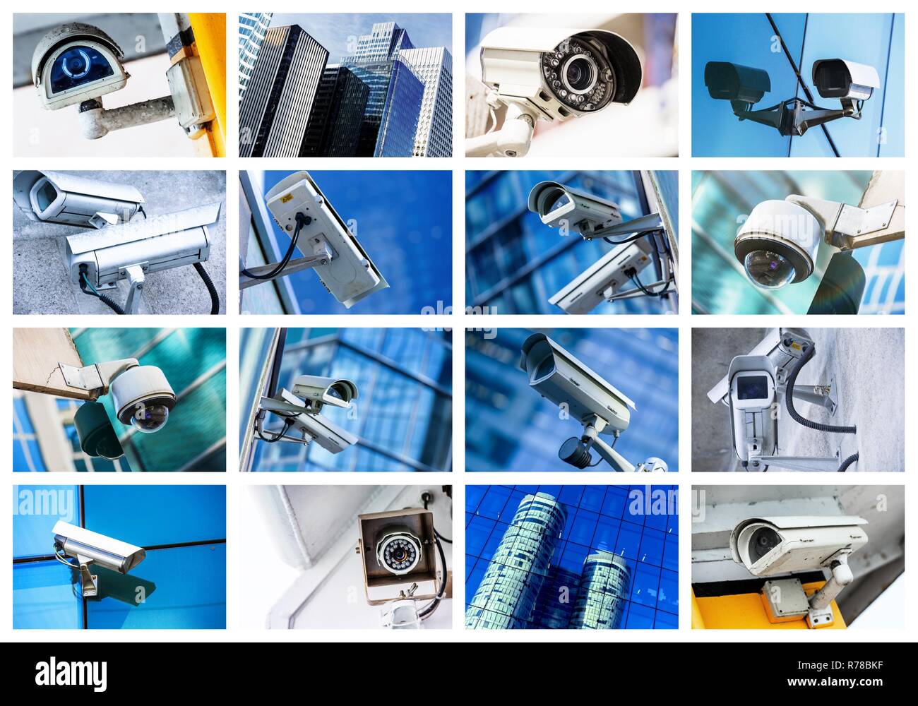 Collage security camera urban video hi-res stock photography and images ...