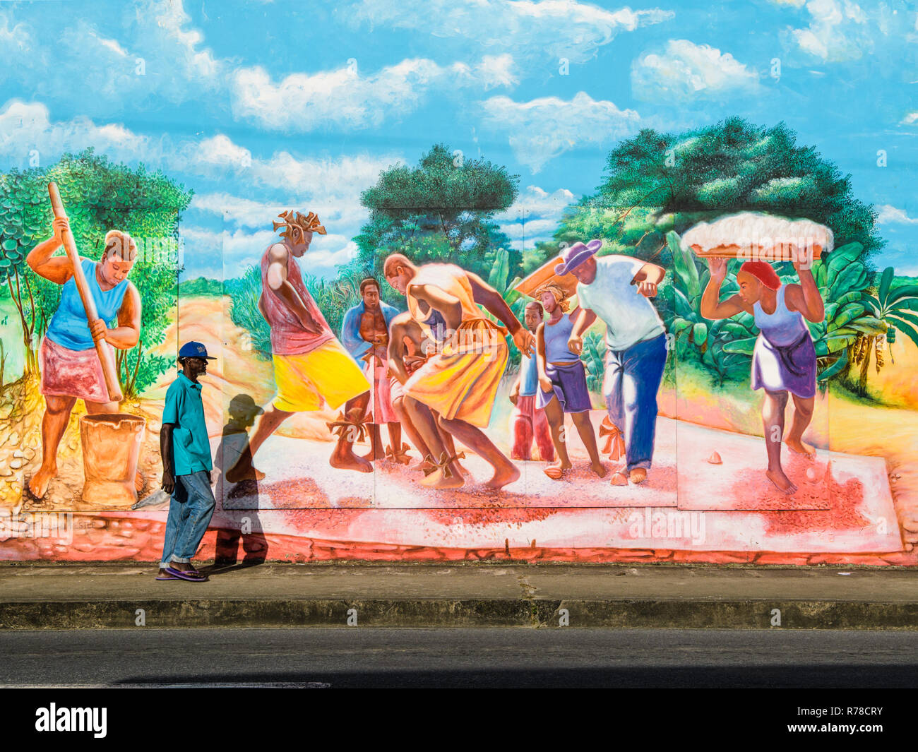 Mural art, Tobago Stock Photo - Alamy