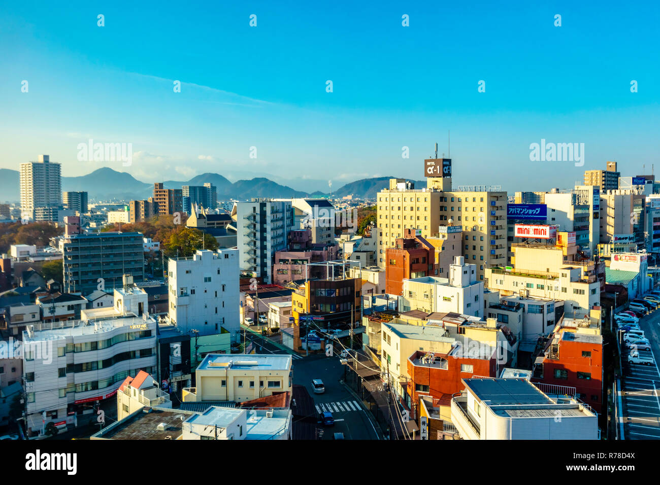 Mishima, Shizuoka / Japan - December 1 2018: Mishima modern city centre ...