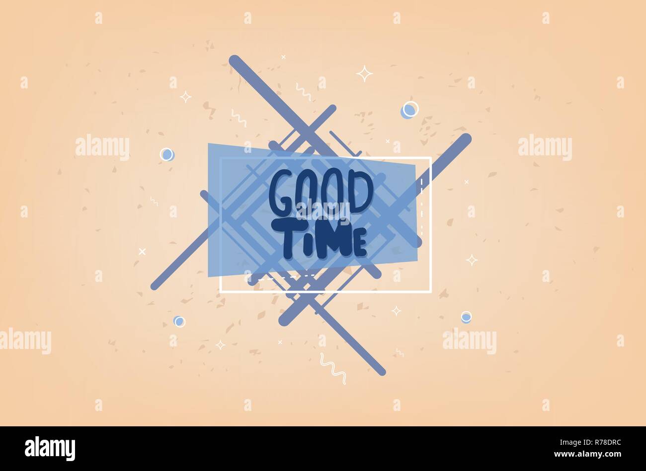 Good Time handwritten lettering with hand drawn decoration. Poster ...