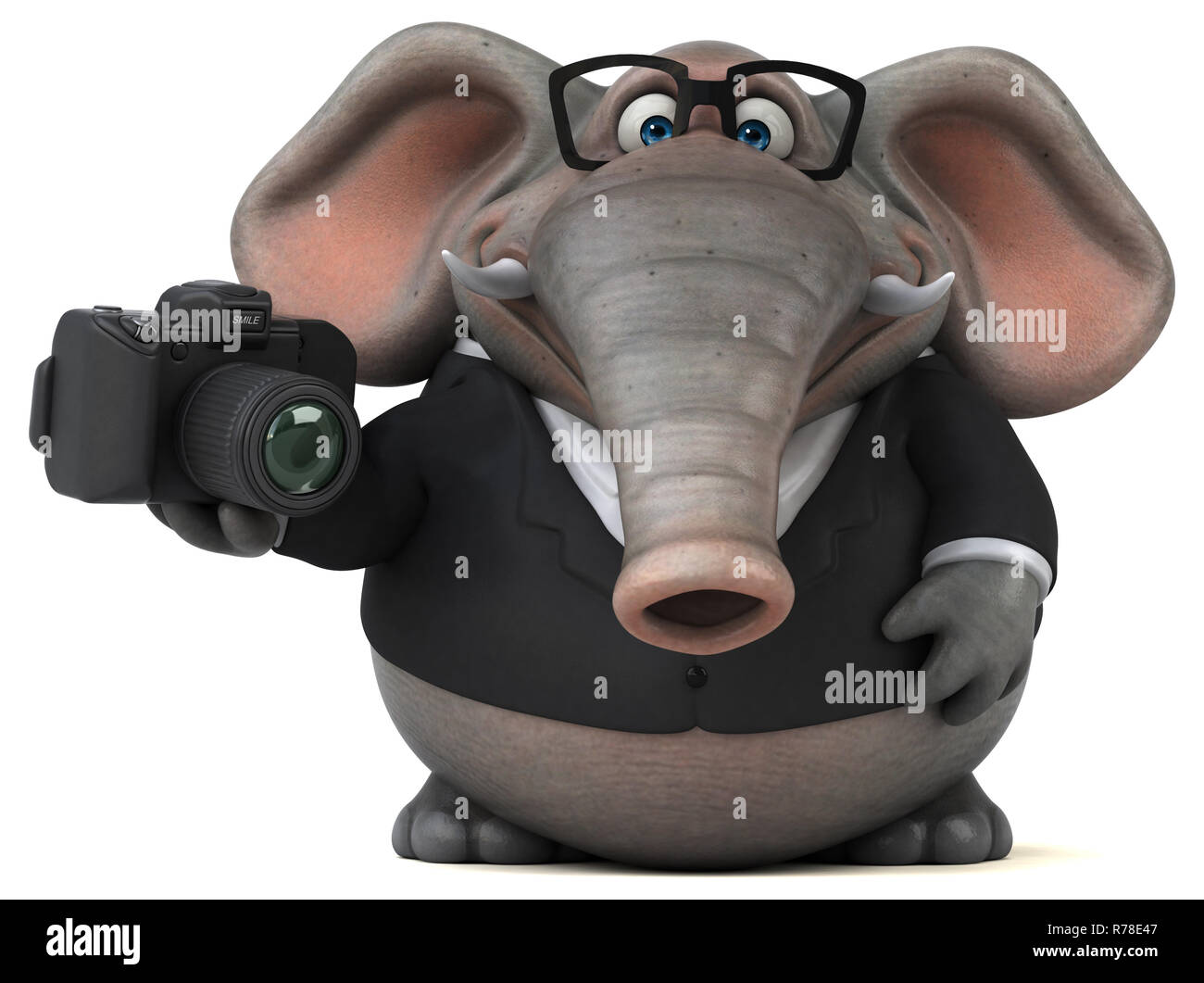 Fun elephant - 3D Illustration Stock Photo - Alamy
