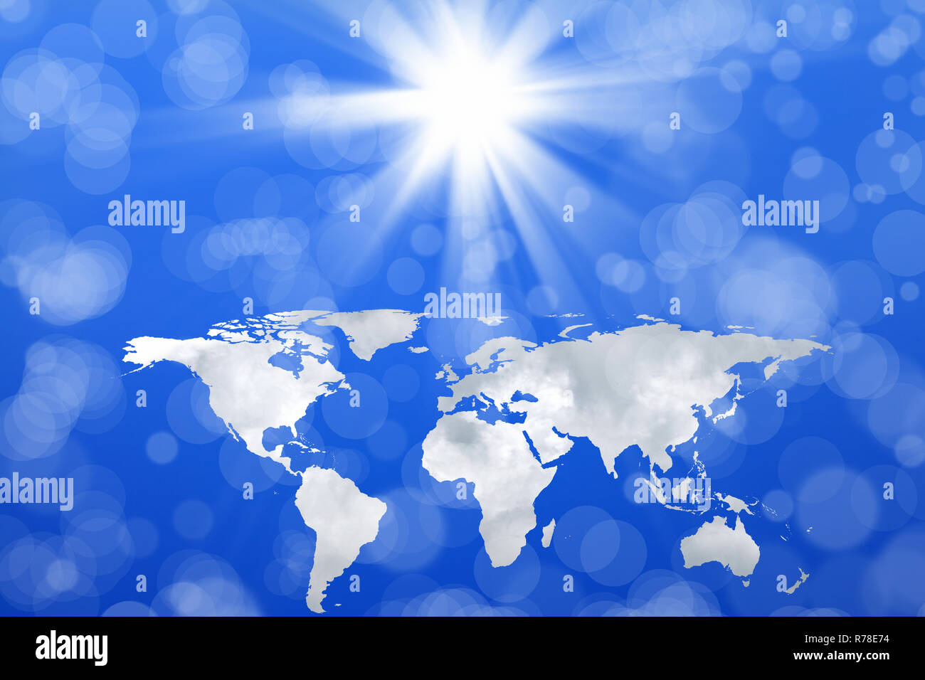 world map in sky Stock Photo - Alamy