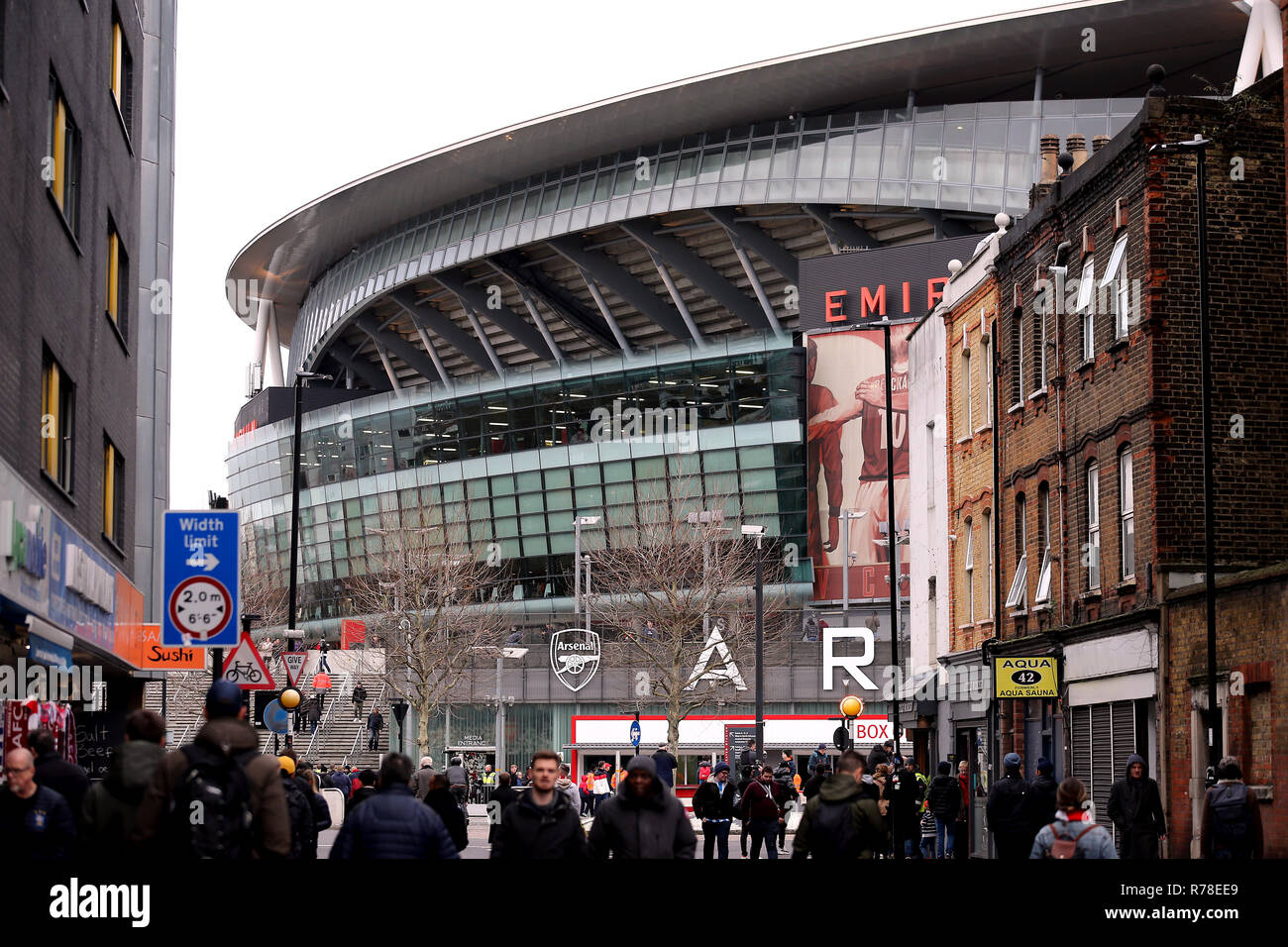Fans outside the ground ahead of the Premier League match at the ...