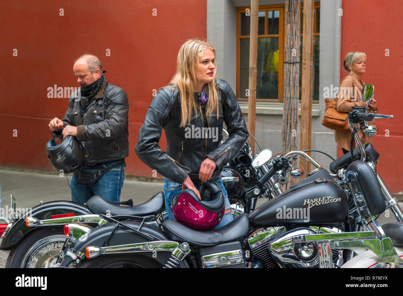 At the bikers' meeting Stock Photo - Alamy