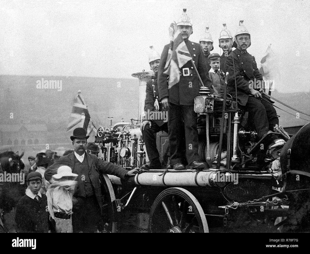 City fire brigade Black and White Stock Photos & Images - Alamy