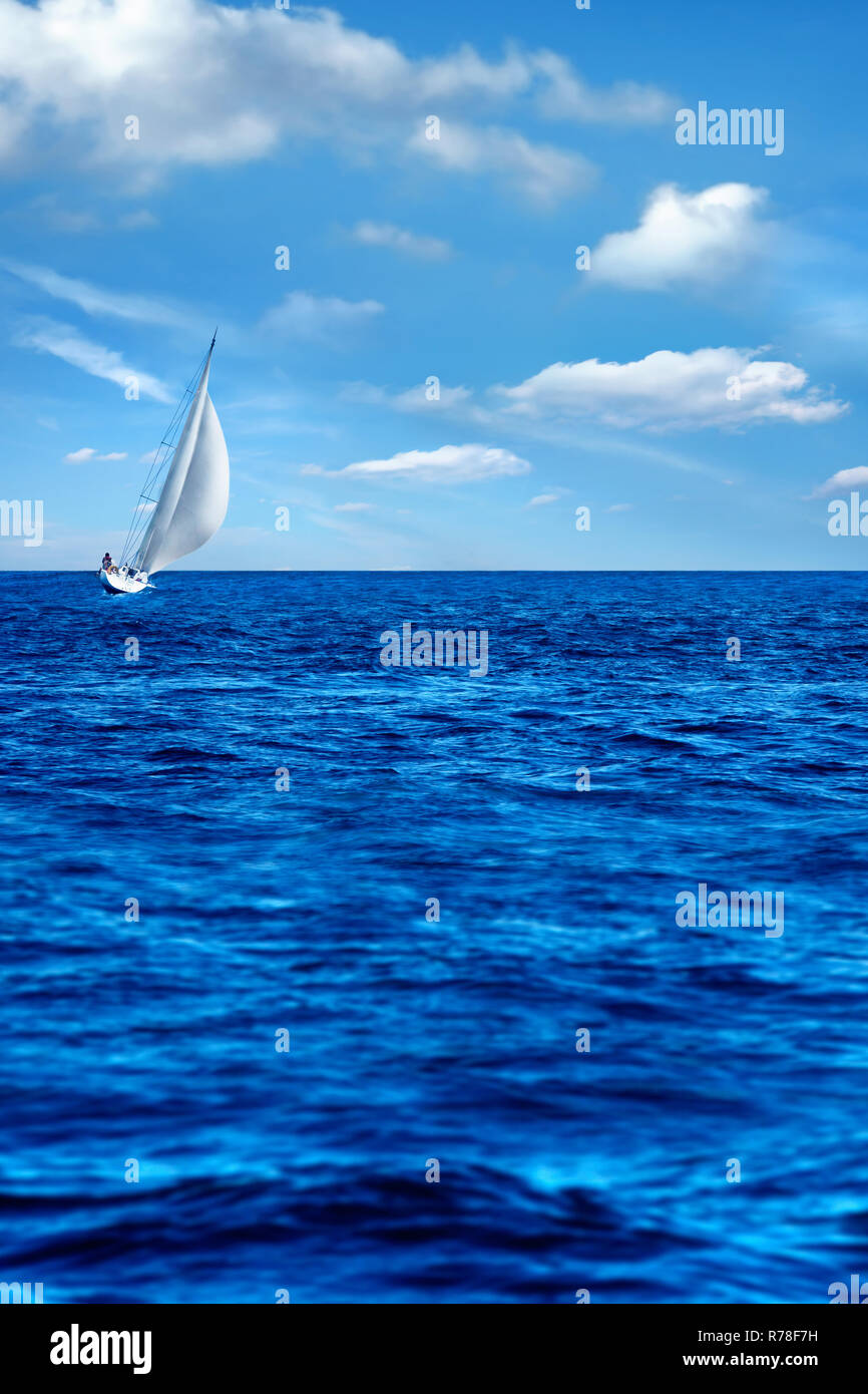 sailing boat on sea Stock Photo - Alamy