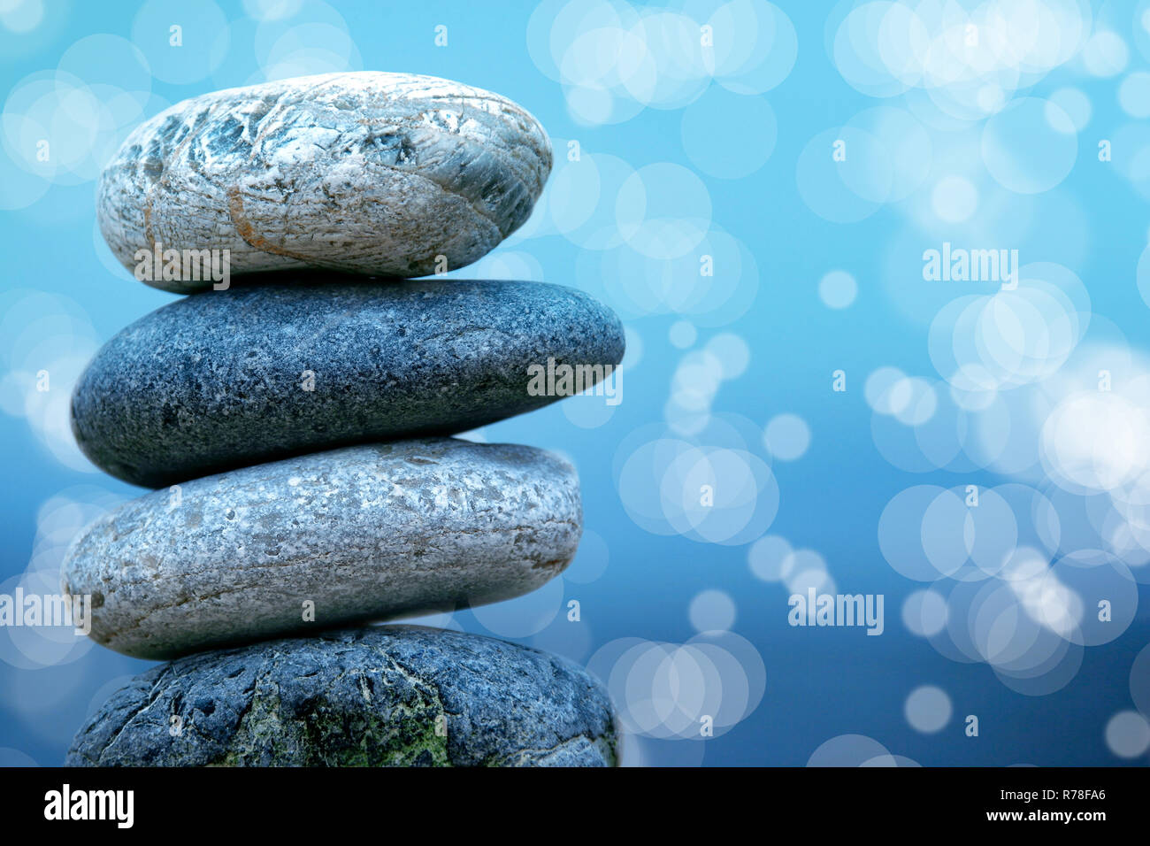 stone pile on beach Stock Photo - Alamy