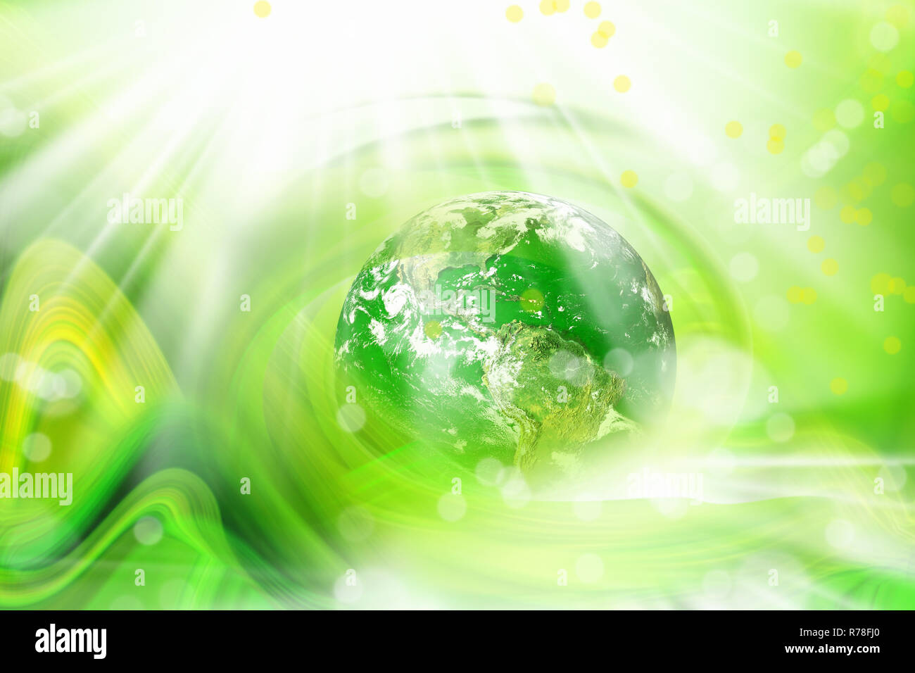 Spinning green globe hi-res stock photography and images - Alamy