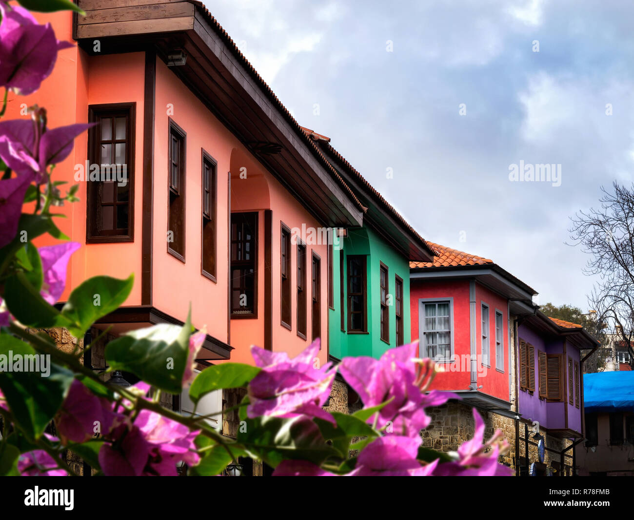colorful old houses Stock Photo - Alamy