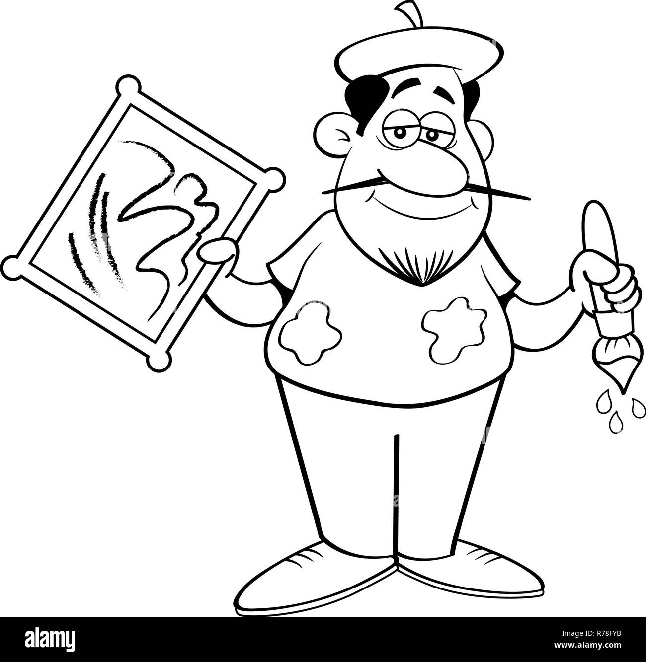 Artist Clip Art Black And White