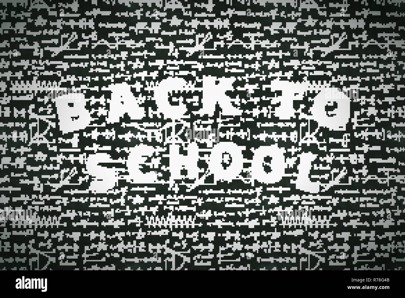 A lot of basic math equations and formulas with back to school phrase ...