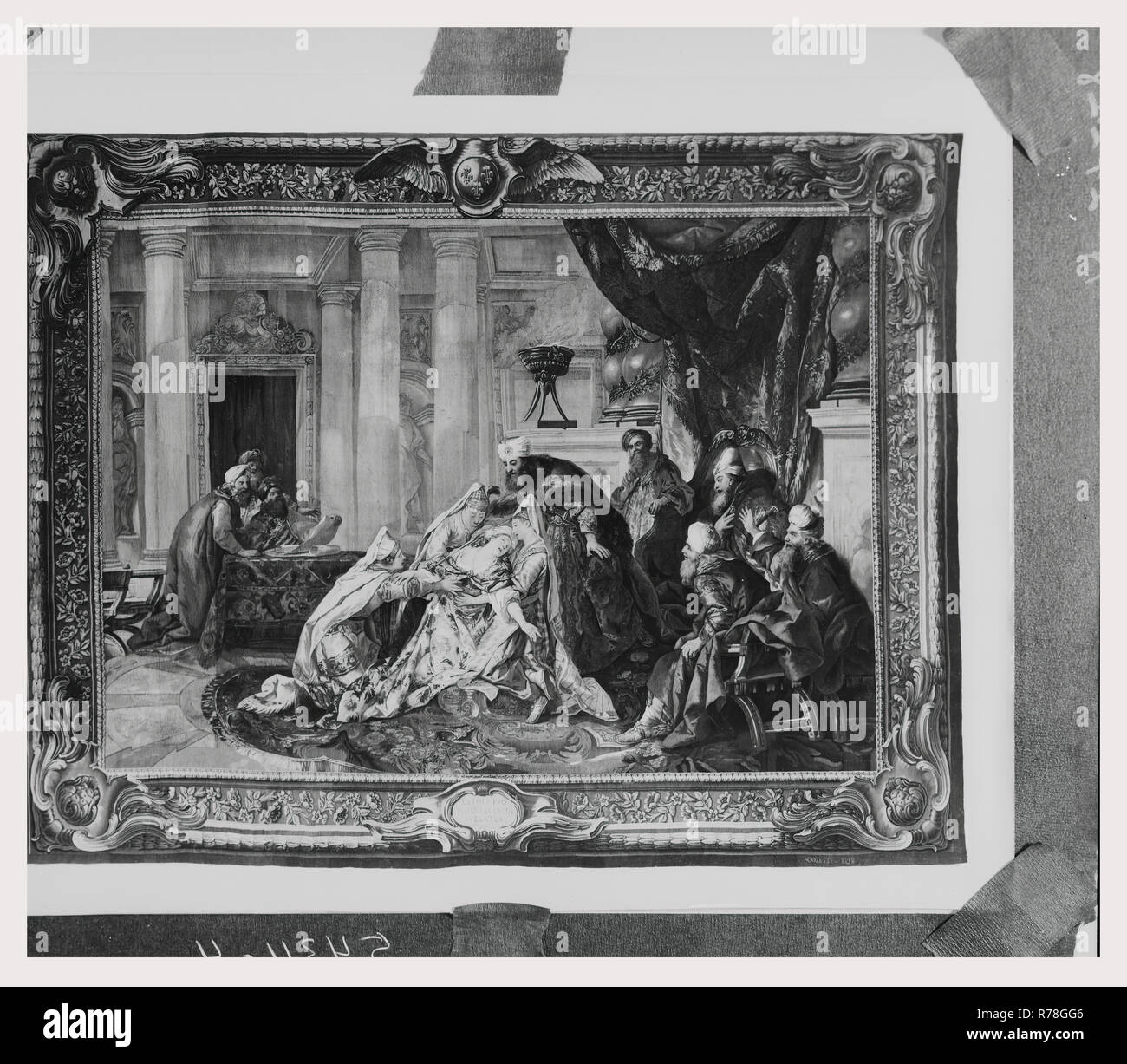 Esther before Ahasuerus: Esther falls at the king's feet Stock Photo ...