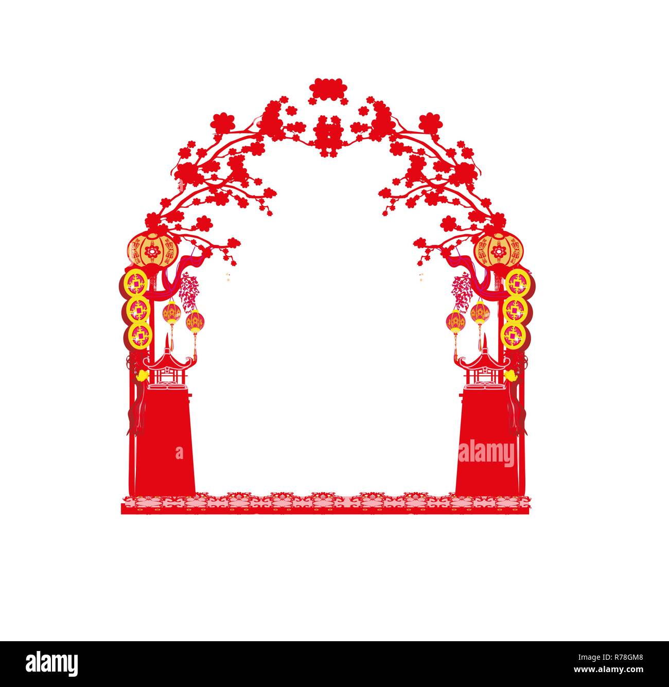 Mid-Autumn Festival for Chinese New Year - frame Stock Vector Image ...