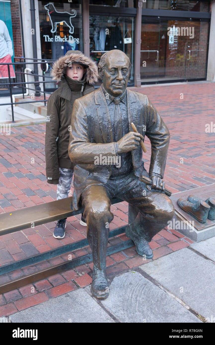 Red auerbach statue hi-res stock photography and images - Alamy
