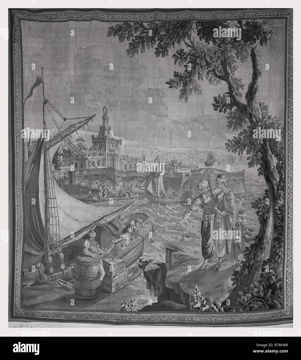 Harbor scene anchored ships hi-res stock photography and images - Alamy