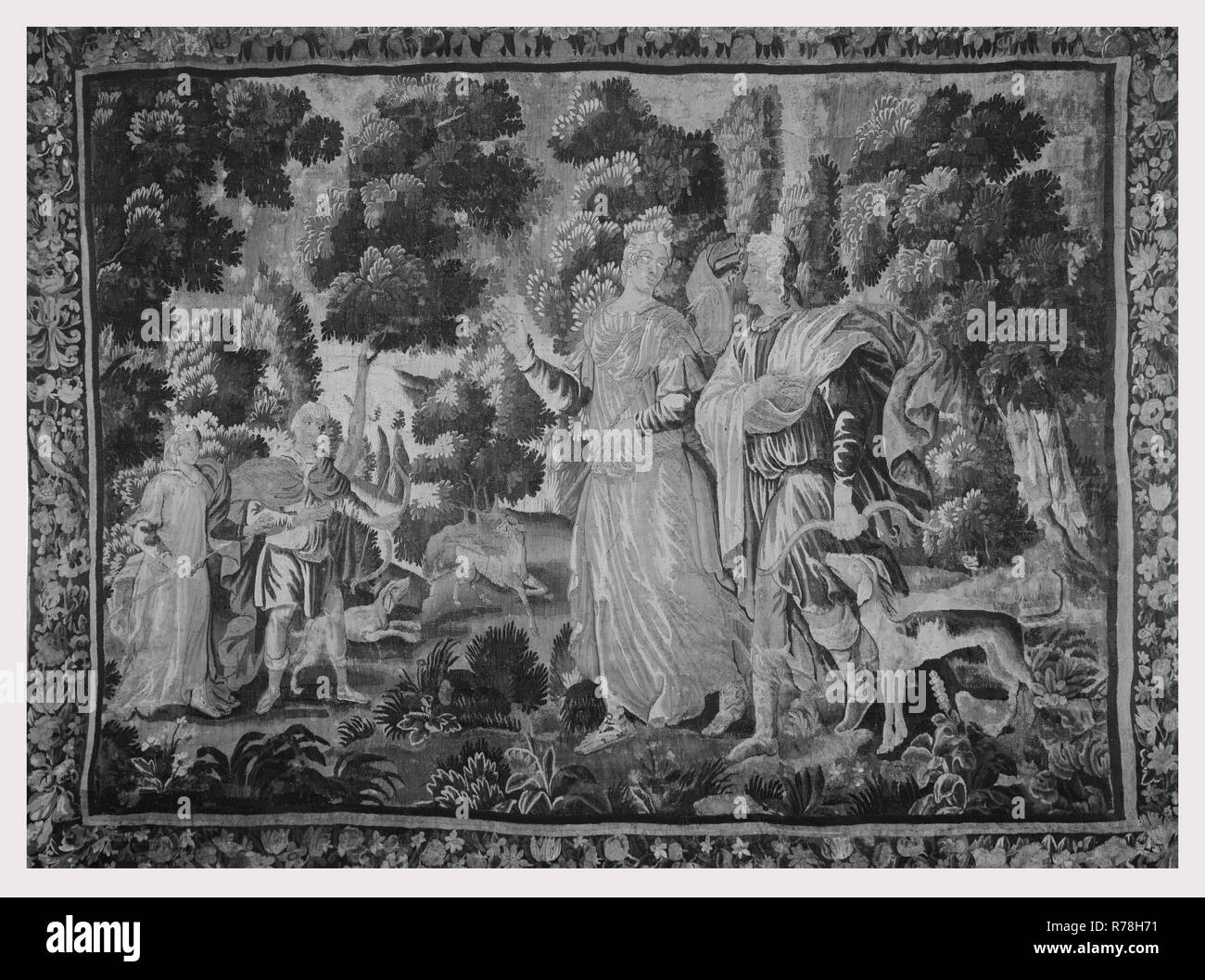 Diana and Apollo hunting deer Stock Photo - Alamy