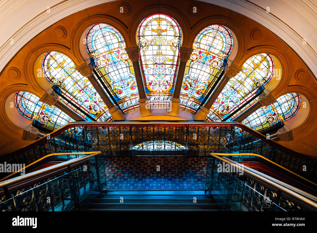 Window pattern with stained glass windows Stock Photo - Alamy
