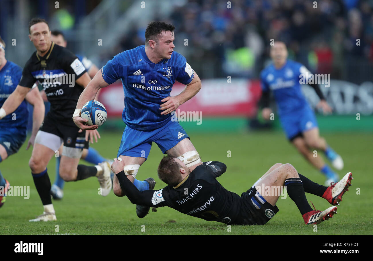 Leinster's James Ryan is tackled by Bath's Will Chudley during the ...