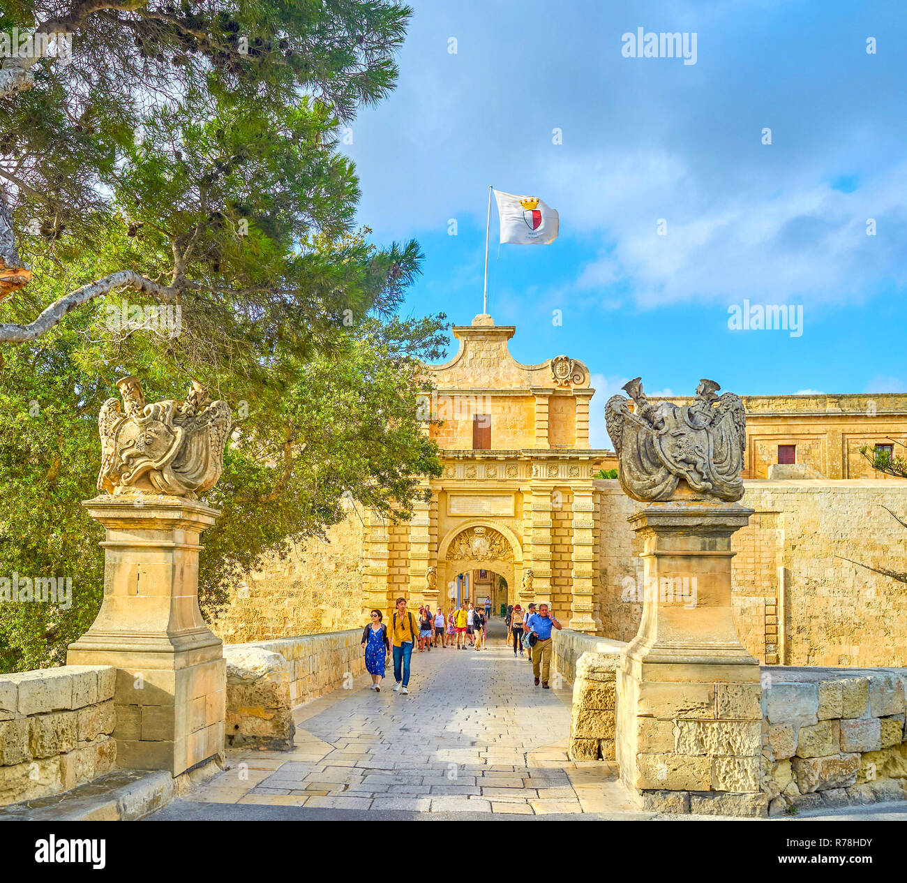 Main gate mdina malta hi-res stock photography and images - Alamy