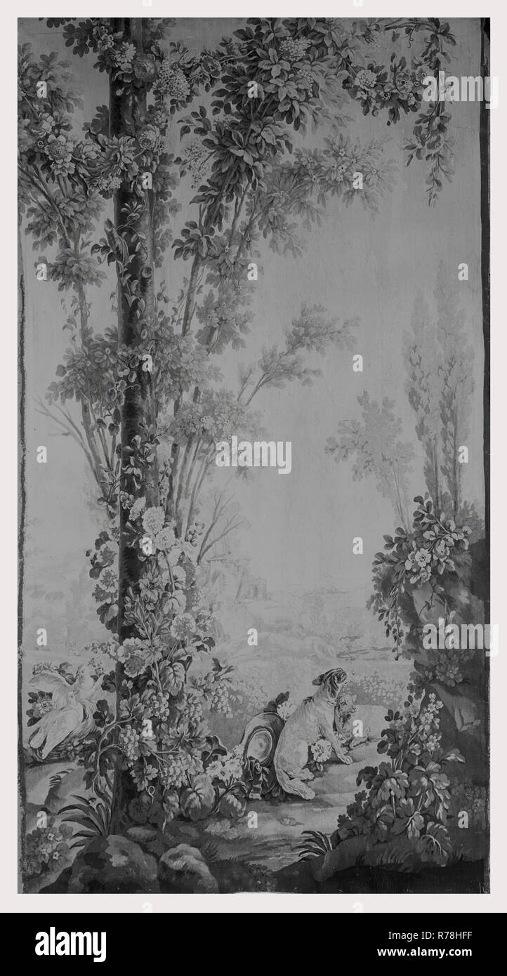 Dog, sheep and bird in landscape Stock Photo - Alamy