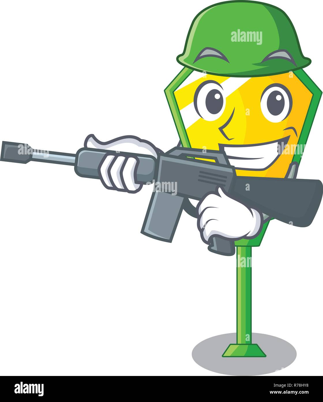 Army lamps post collection in a cartoon vector illustration Stock ...