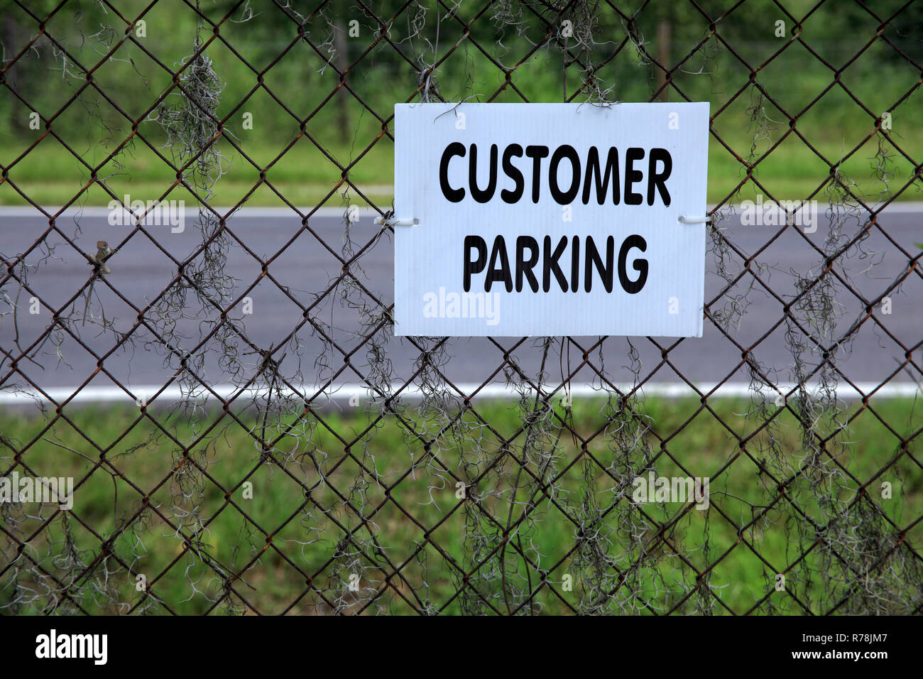 customer parking sign Stock Photo - Alamy