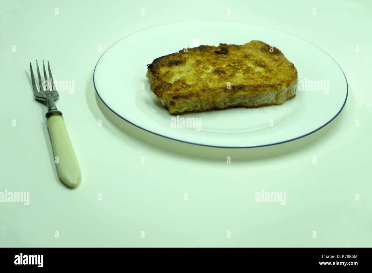 Fried bread slices Bulgarian breakfast madame egg Stock Photo - Alamy