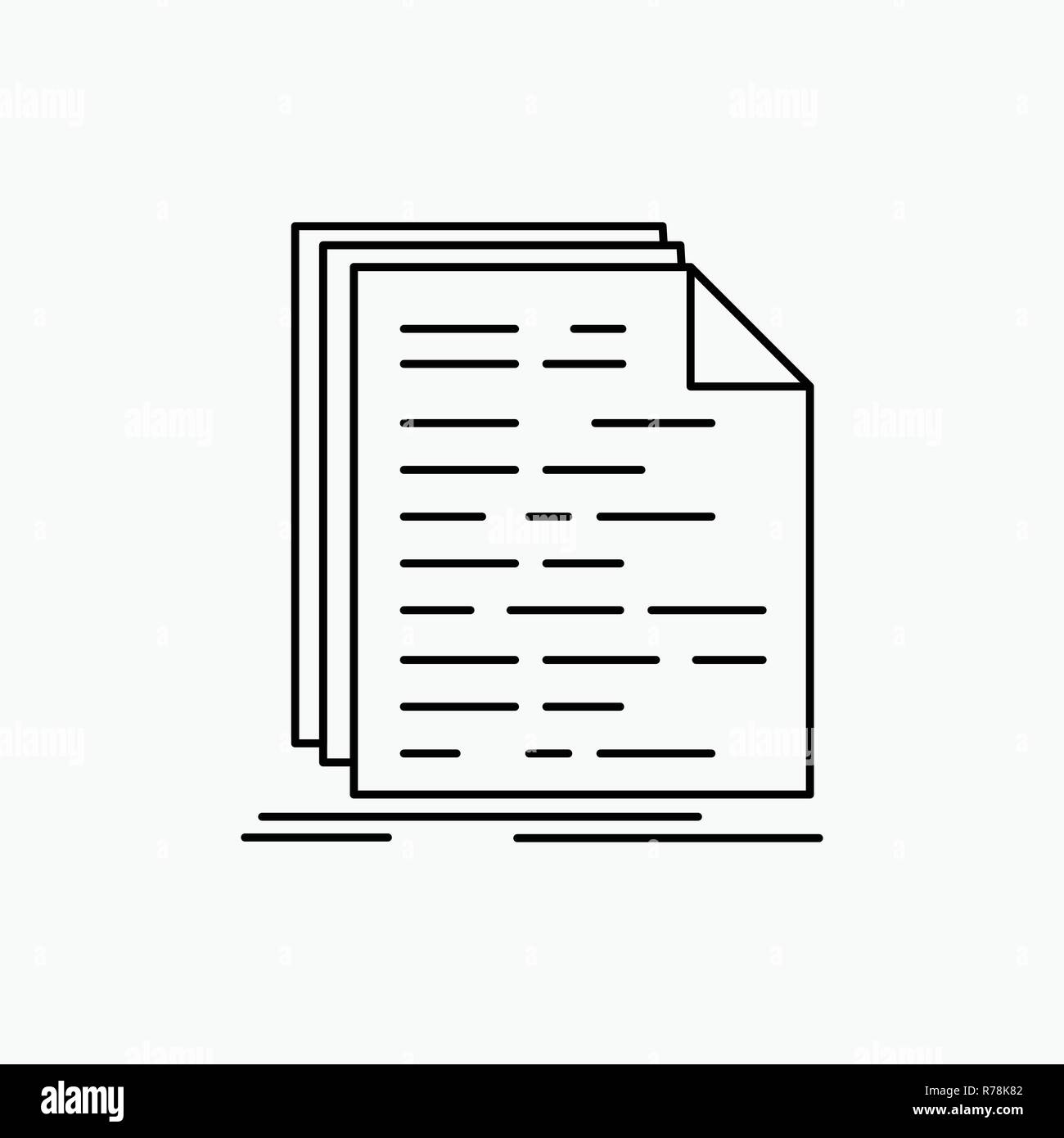 Code Coding Doc Programming Script Line Icon Vector Isolated Illustration Stock Vector