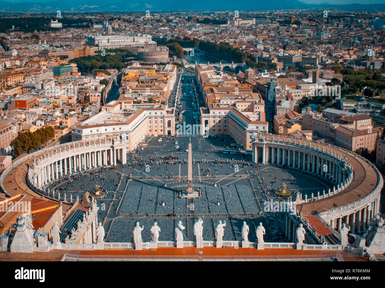 Aerial view of Piazza San Pietro in Vatican City Stock Photo - Alamy