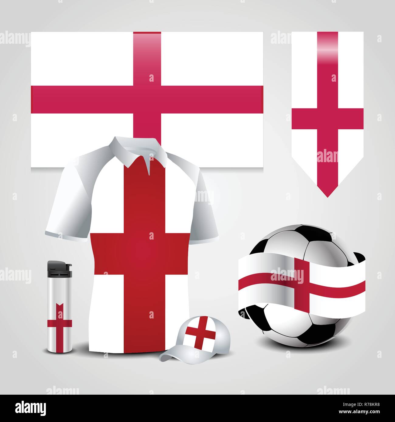 England Football Shirt Stock Vector Images - Alamy
