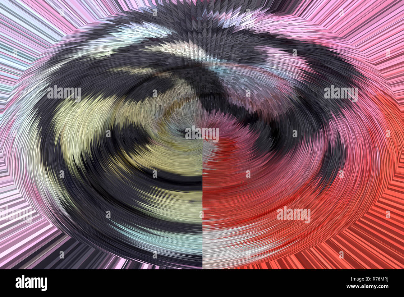 3D Spiral edge flowing fluid lines rotate Stock Photo - Alamy