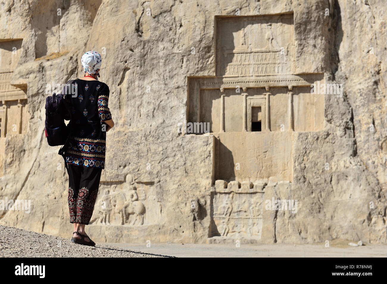 Iran, Prospective tomb of Darius I of Persia in ancient Naqsh-e Rustam ...