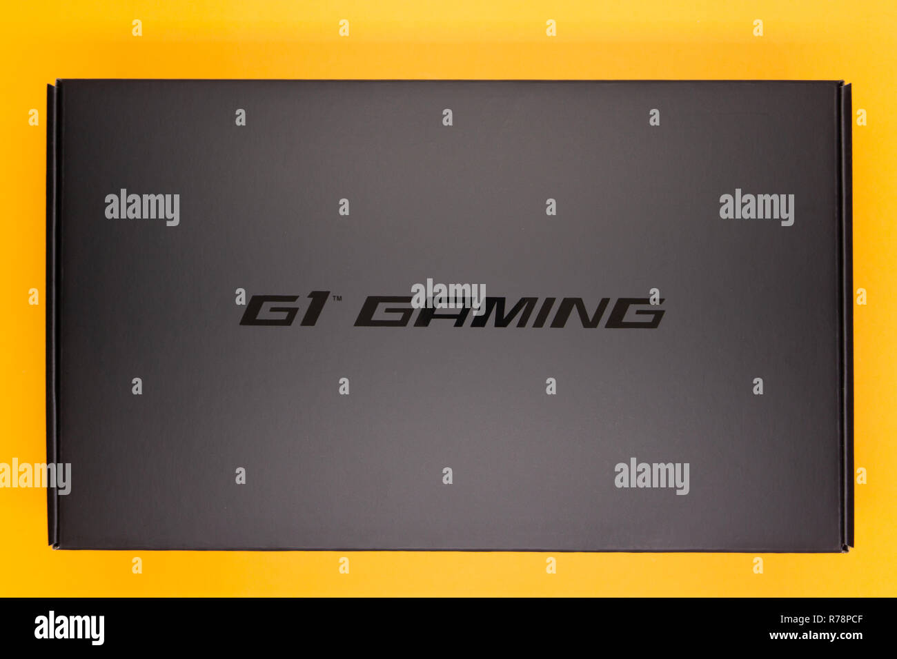 Empty box from G1 video card gaming box Stock Photo - Alamy