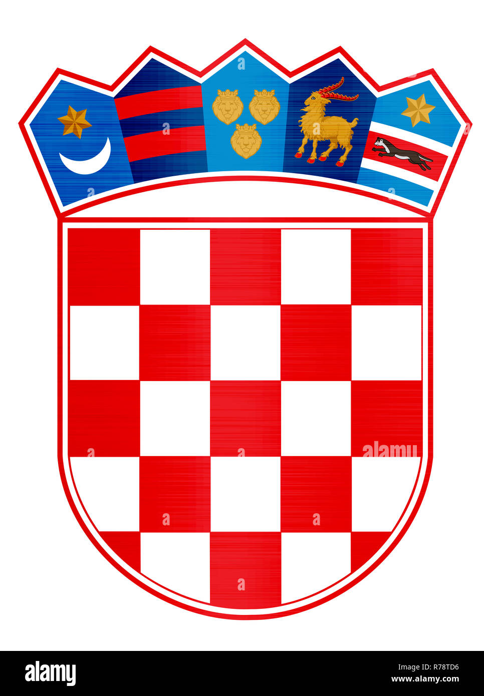 coat of arms Croatia illustration metallic Stock Photo - Alamy